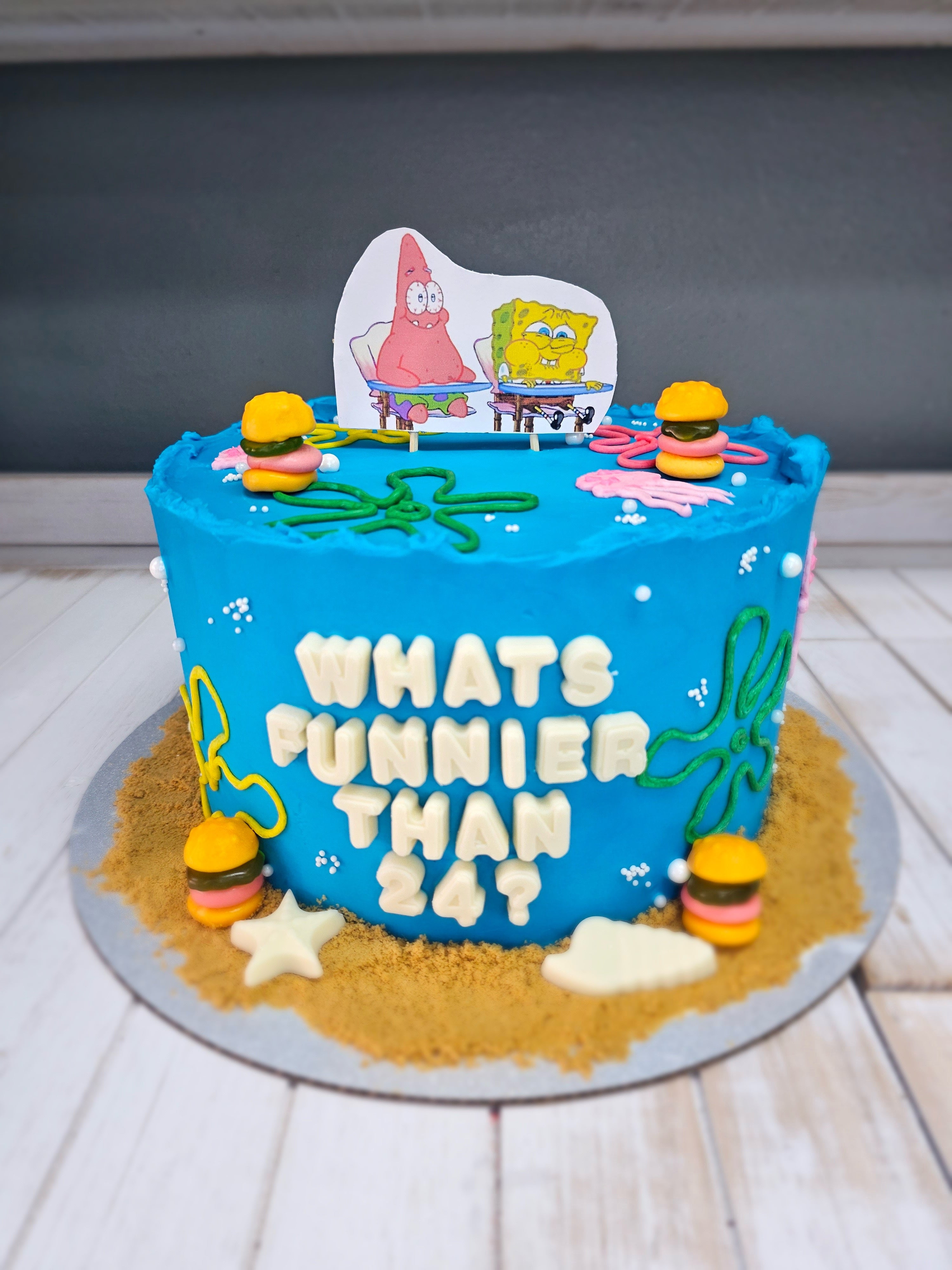 spongebob drip cake